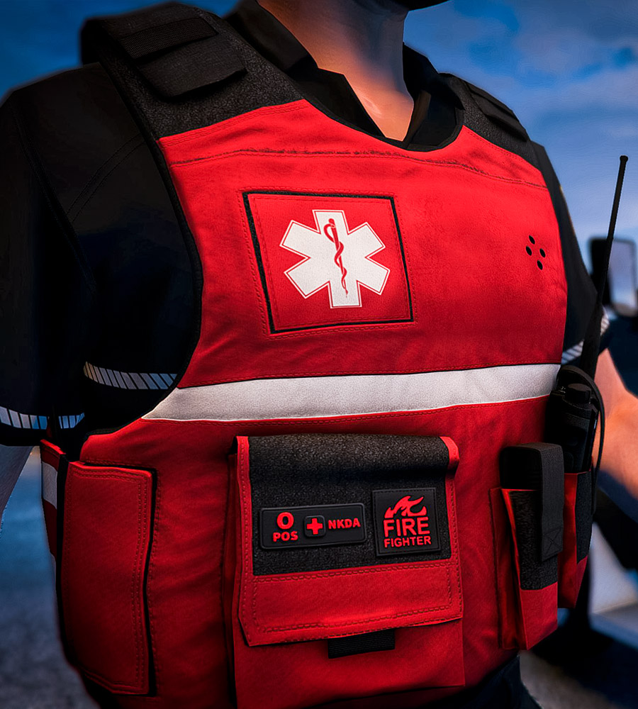 FiveM EUP Male High Visibility EMS Vest Code4Mods
